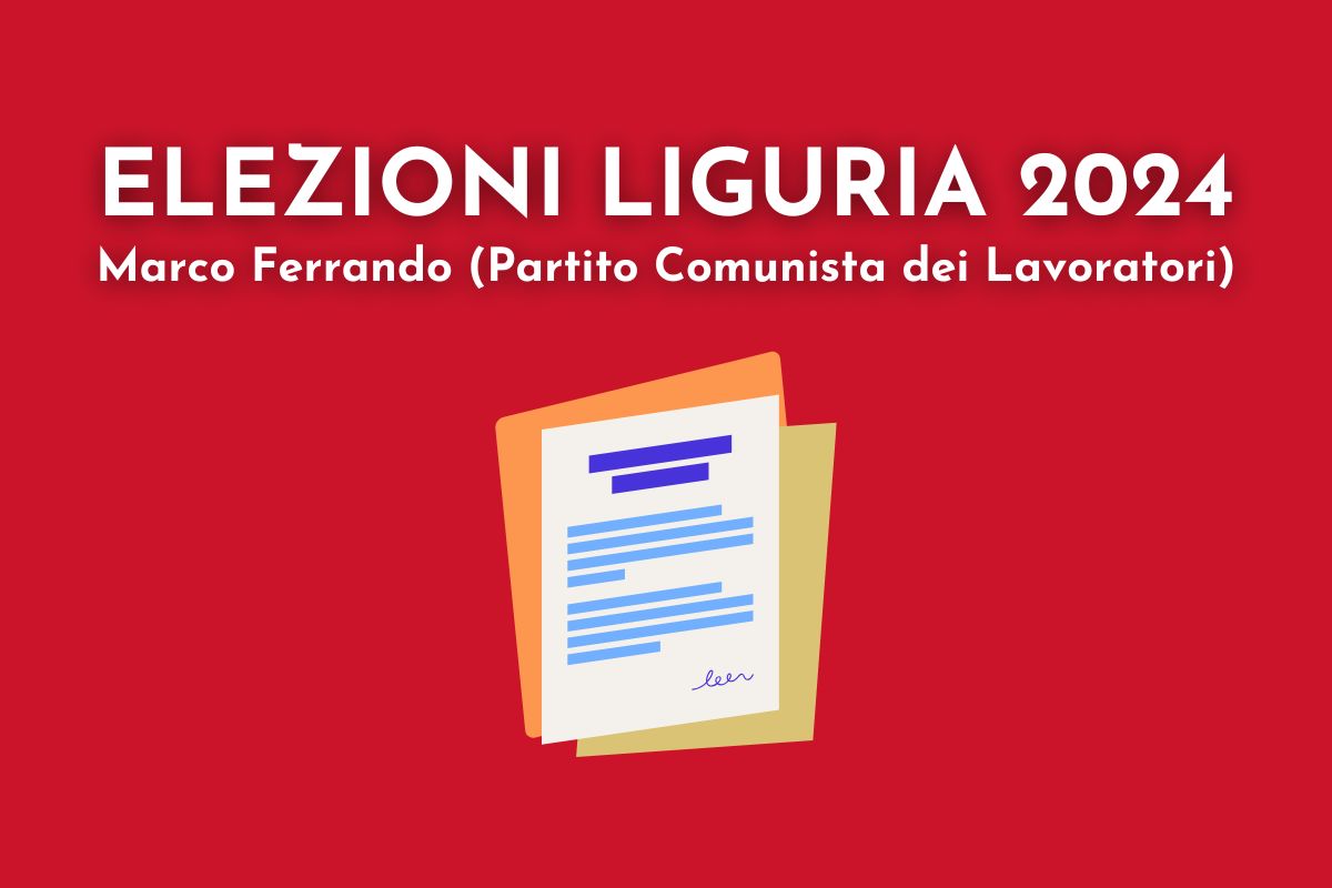 Elezioni Liguria 2024: programma Marco Ferrando e proposte disabilità
